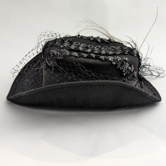 Vintage | Accessories | Vintage Ladies Wool Hat With Feathers And ...